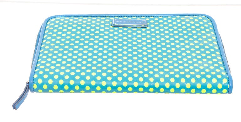 Marc By Marc Jacobs blue & yellow leather dot tablet case with silver ...