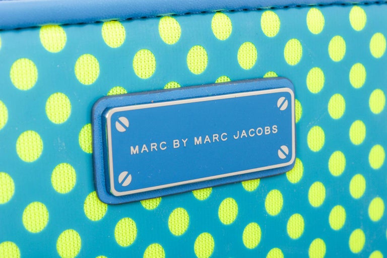 Marc By Marc Jacobs blue & yellow leather dot tablet case with silver ...