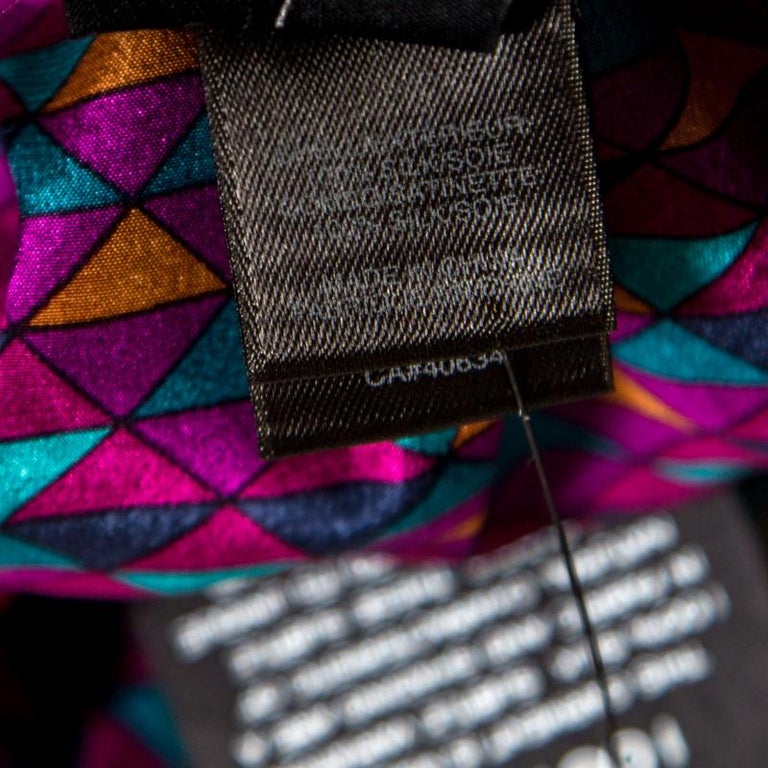 Marc by Marc Jacobs Multicolor Printed Silk Ruffled Trim Belted Dress ...