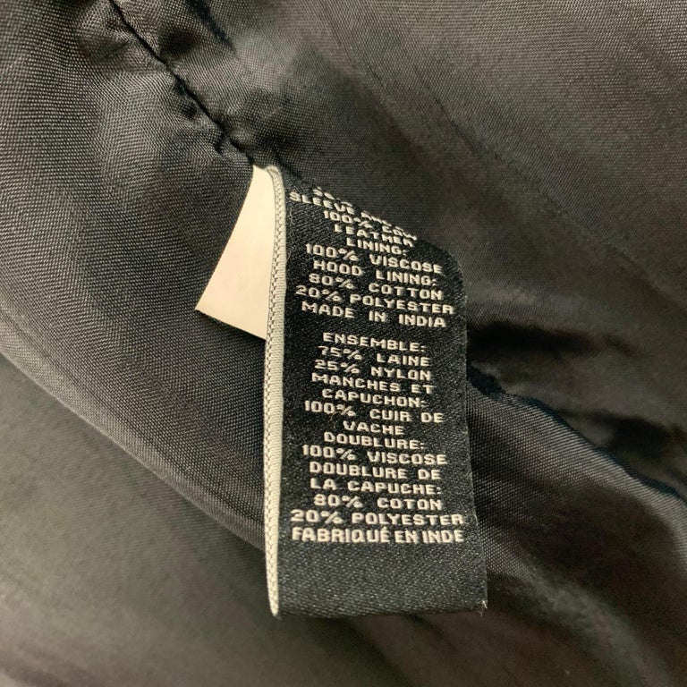 MARC by MARC JACOBS Size XL Tan Black Mixed Materials Varsity Jacket ...