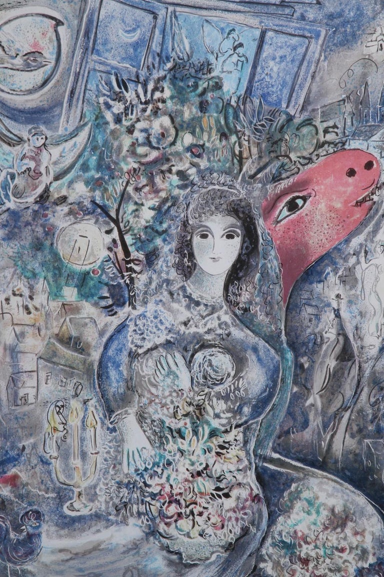 Marc Chagall Bella's Wedding Lithography For Sale at 1stDibs