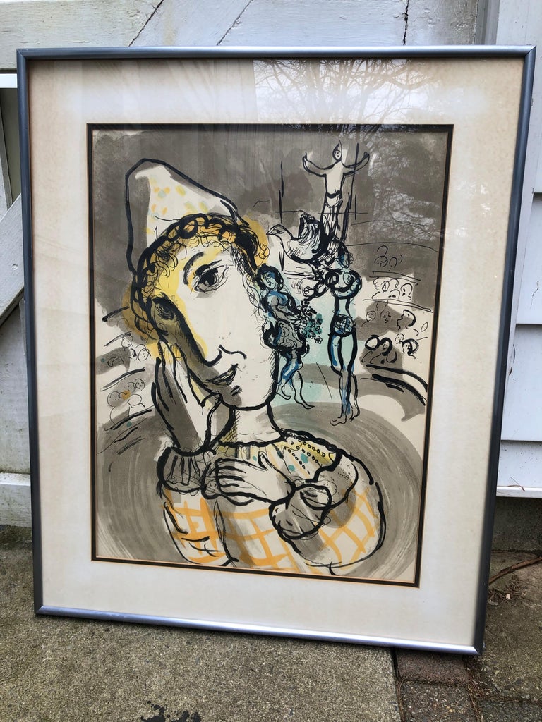 Marc Chagall Cirque au Clown Jaune, 1967 For Sale at 1stDibs
