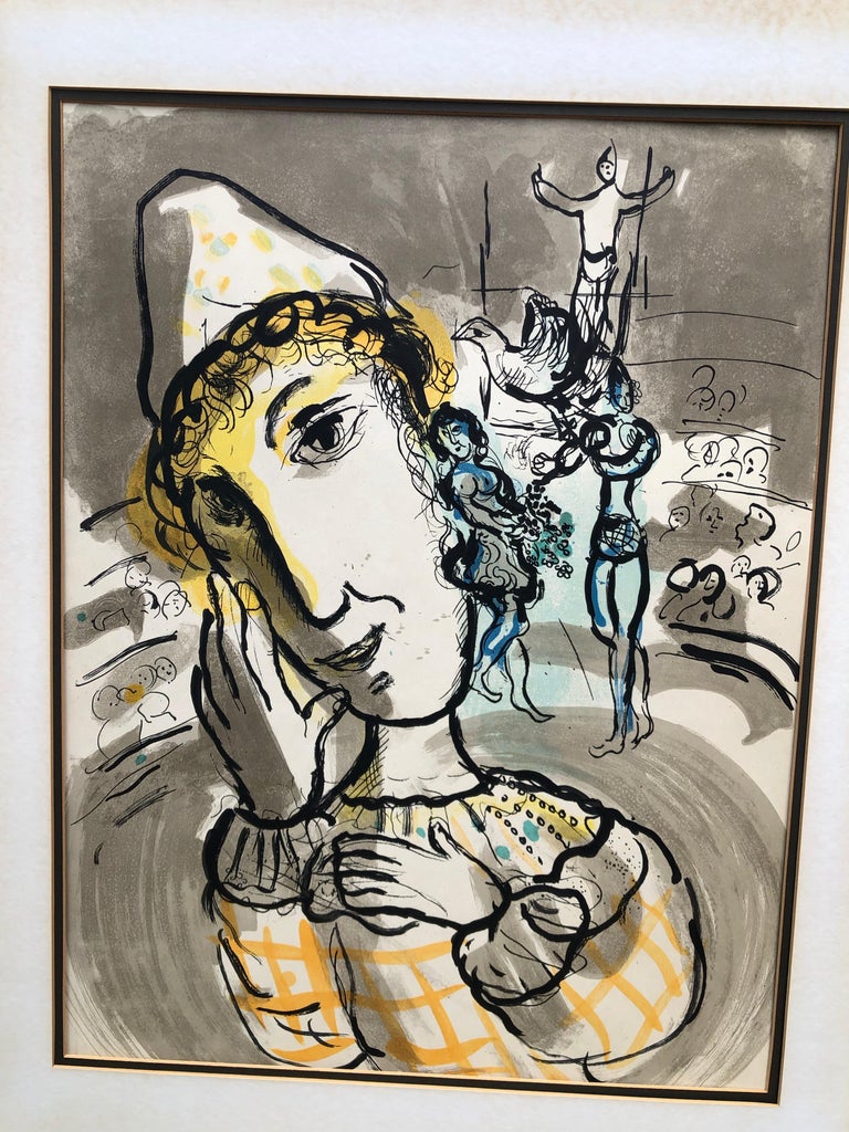 Marc Chagall Cirque au Clown Jaune, 1967 For Sale at 1stDibs