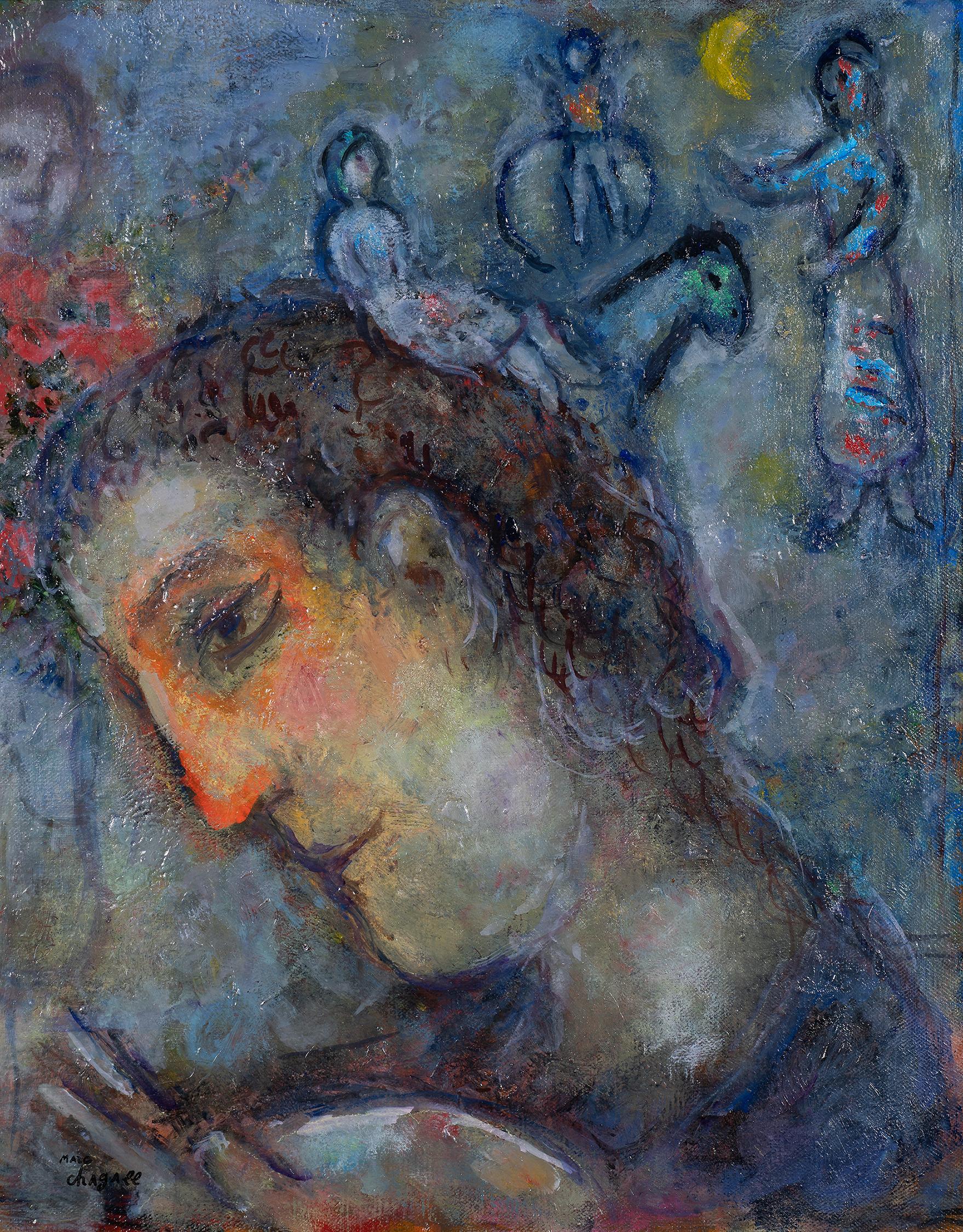Marc Chagall - Autoportrait du Peintre by Marc Chagall For Sale at 1stDibs