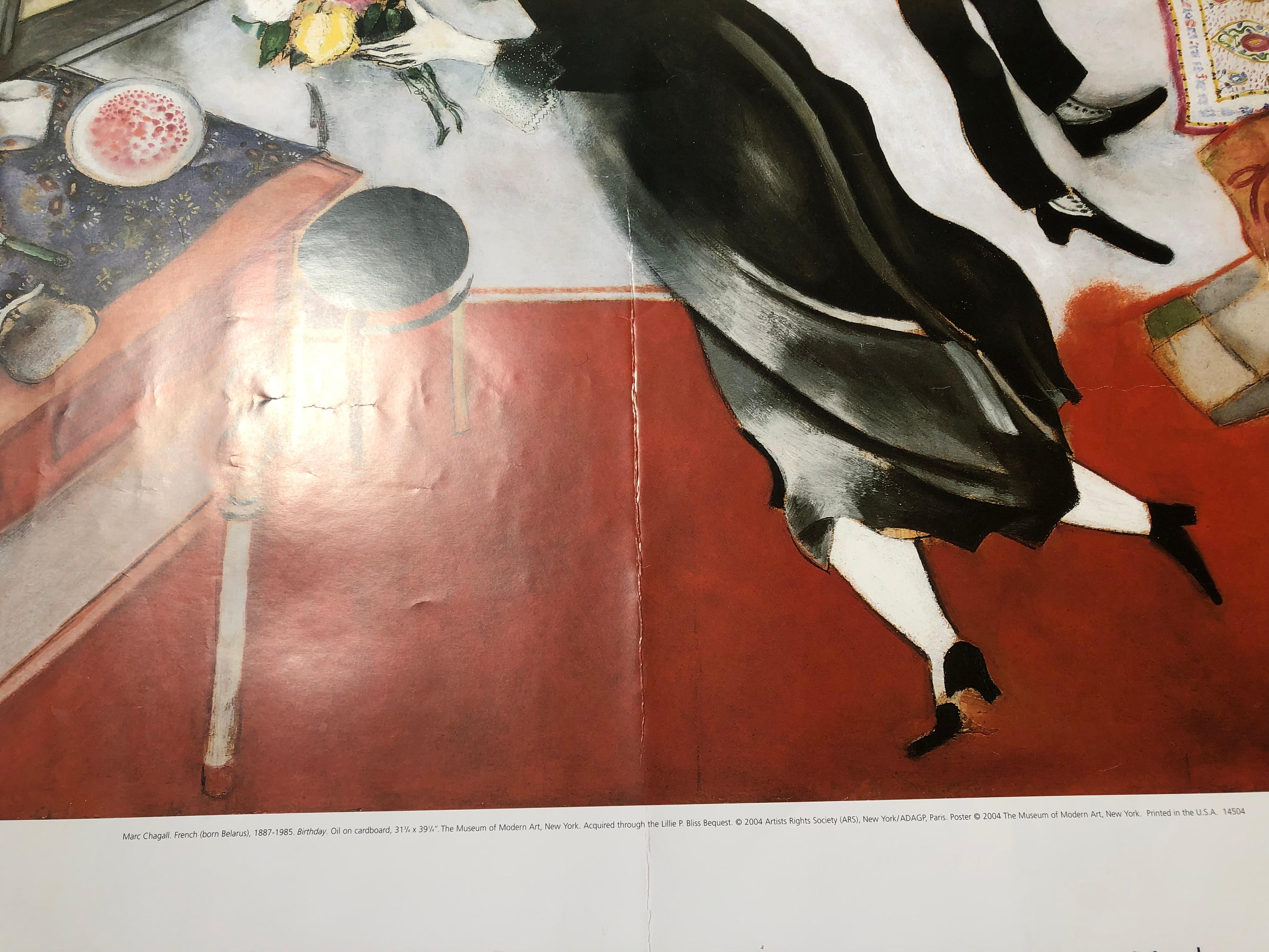 2004 Marc Chagall 'Birthday' Modernism Offset Lithograph at 1stDibs ...