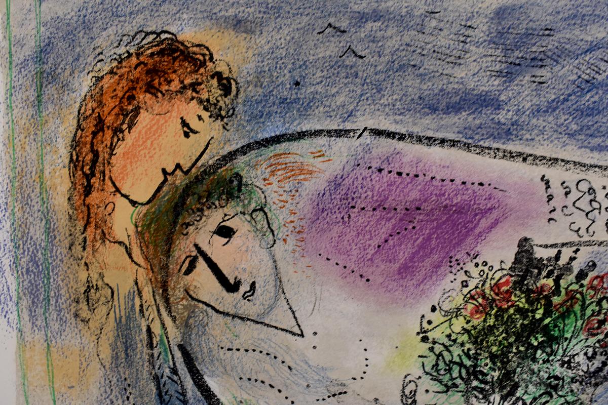 Marc Chagall - Above Paris - Hand Signed Lithograph - French Russian ...