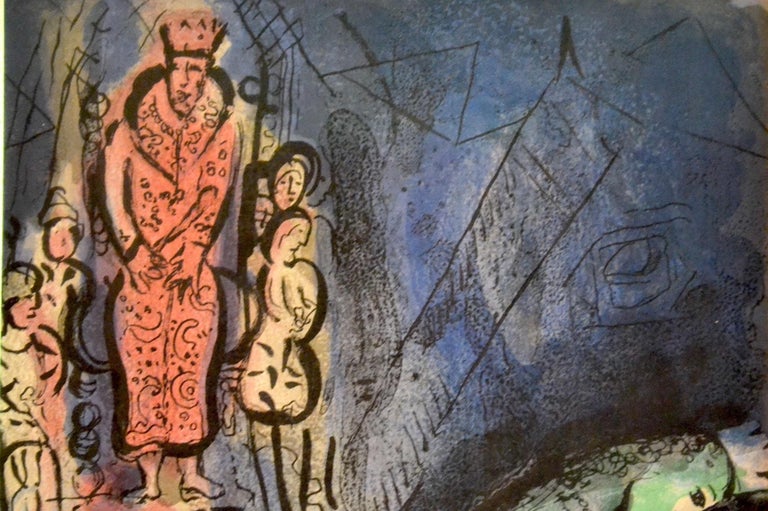 Marc Chagall - Ahasuerus Sends Vashti Away - from "Illustrations for ...