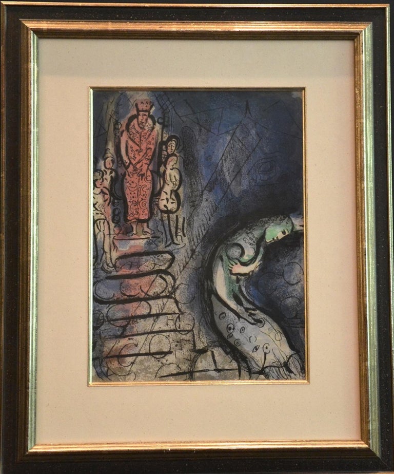 Marc Chagall - Ahasuerus Sends Vashti Away - from "Illustrations for ...
