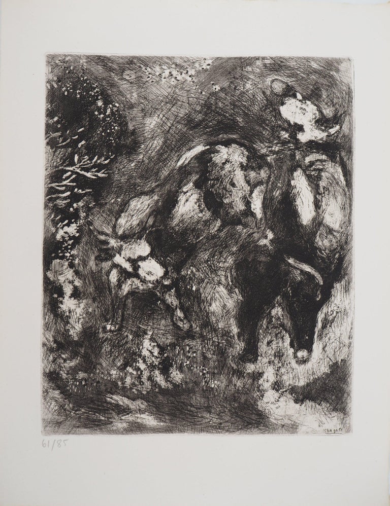 Marc Chagall - Bulls and a Frog - Original Etching - Ref. Sorlier #106 ...