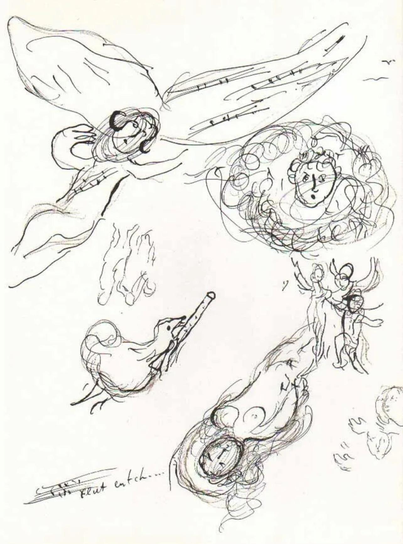 Chagall, Study, Le plafond de l'Opéra de Paris (Mourlot 434; Cramer 61 ...