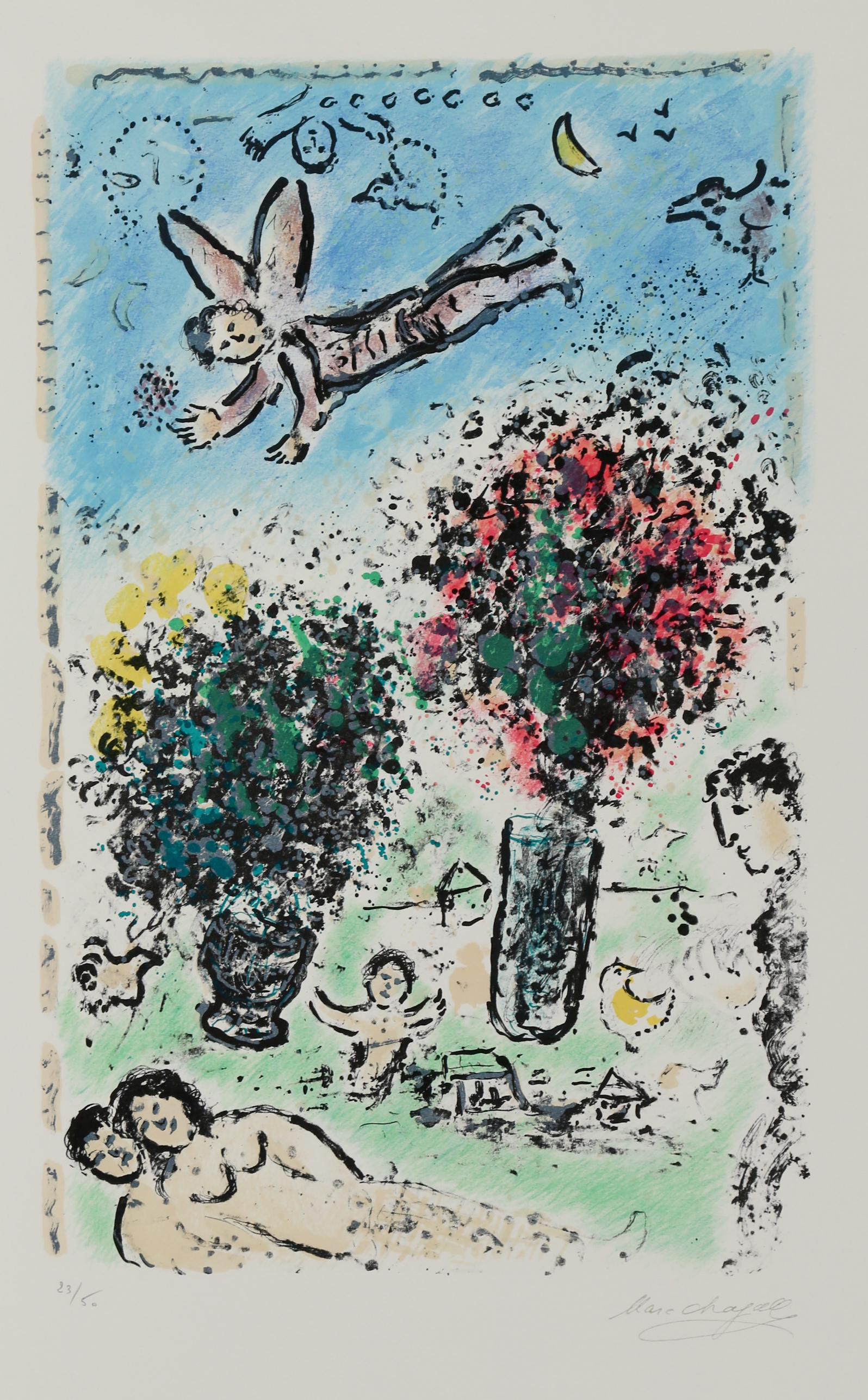 Marc Chagall - L'Horloge (The Clock) For Sale at 1stDibs