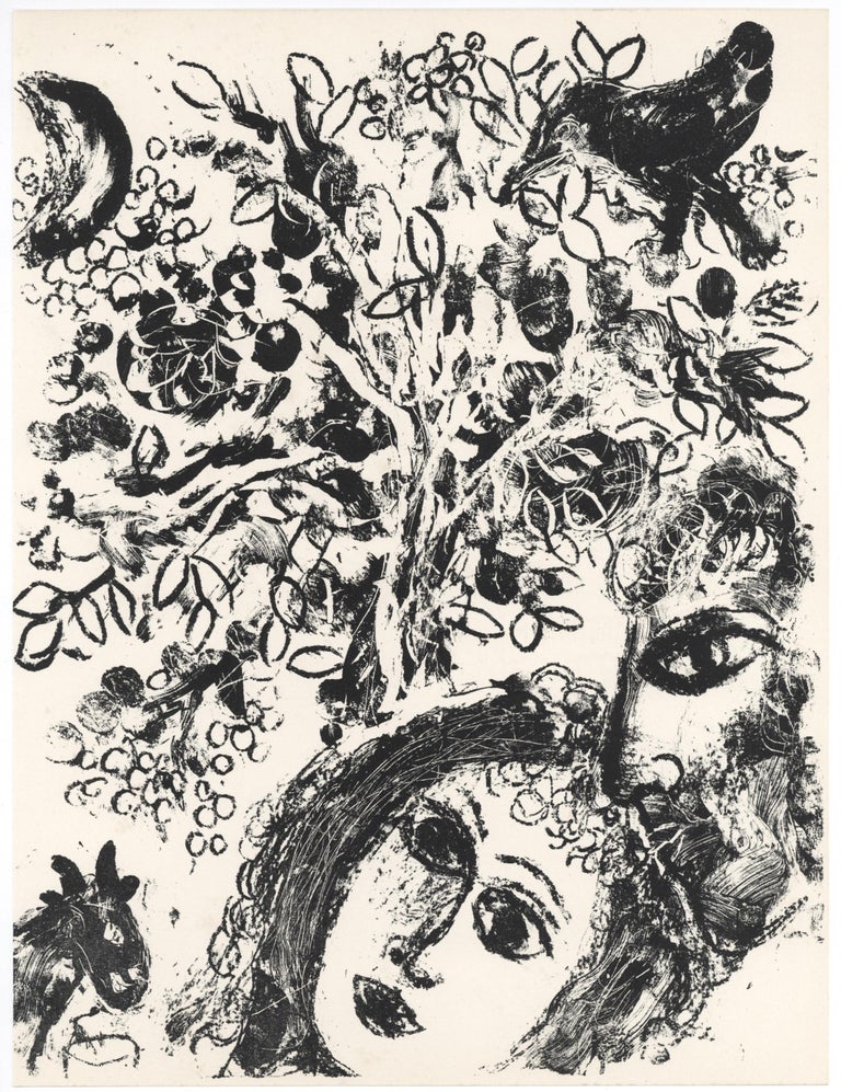 Marc Chagall - "Couple Beside Tree" original lithograph For Sale at 1stDibs