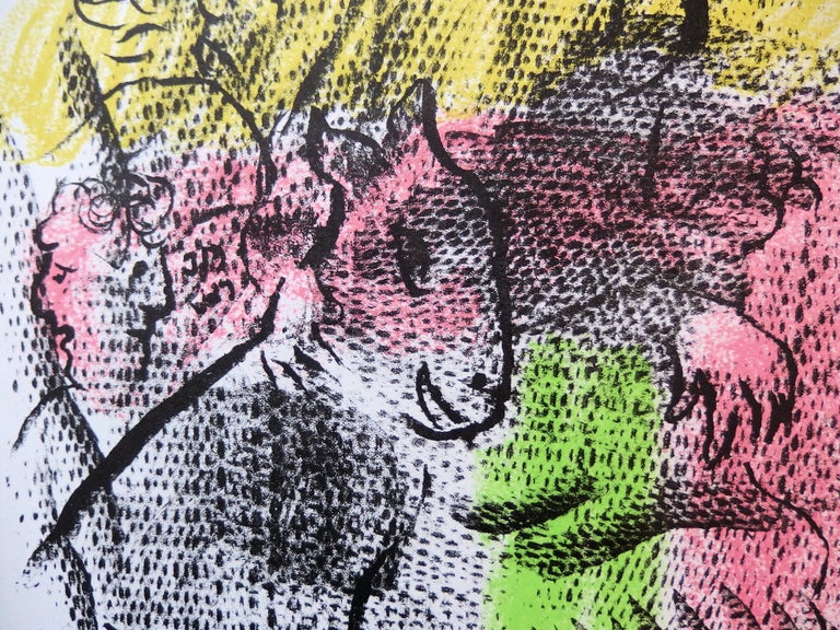 Marc Chagall - Couple with a Goat - Original stone lithograph (Mourlot ...