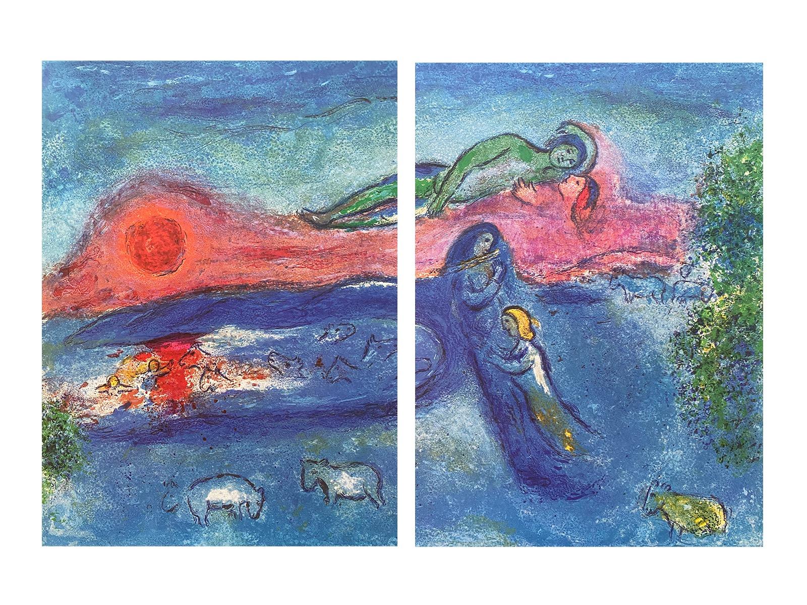 Marc Chagall - “Dorcon’s Death, ” Daphnis et Chloé, Diptych For Sale at ...