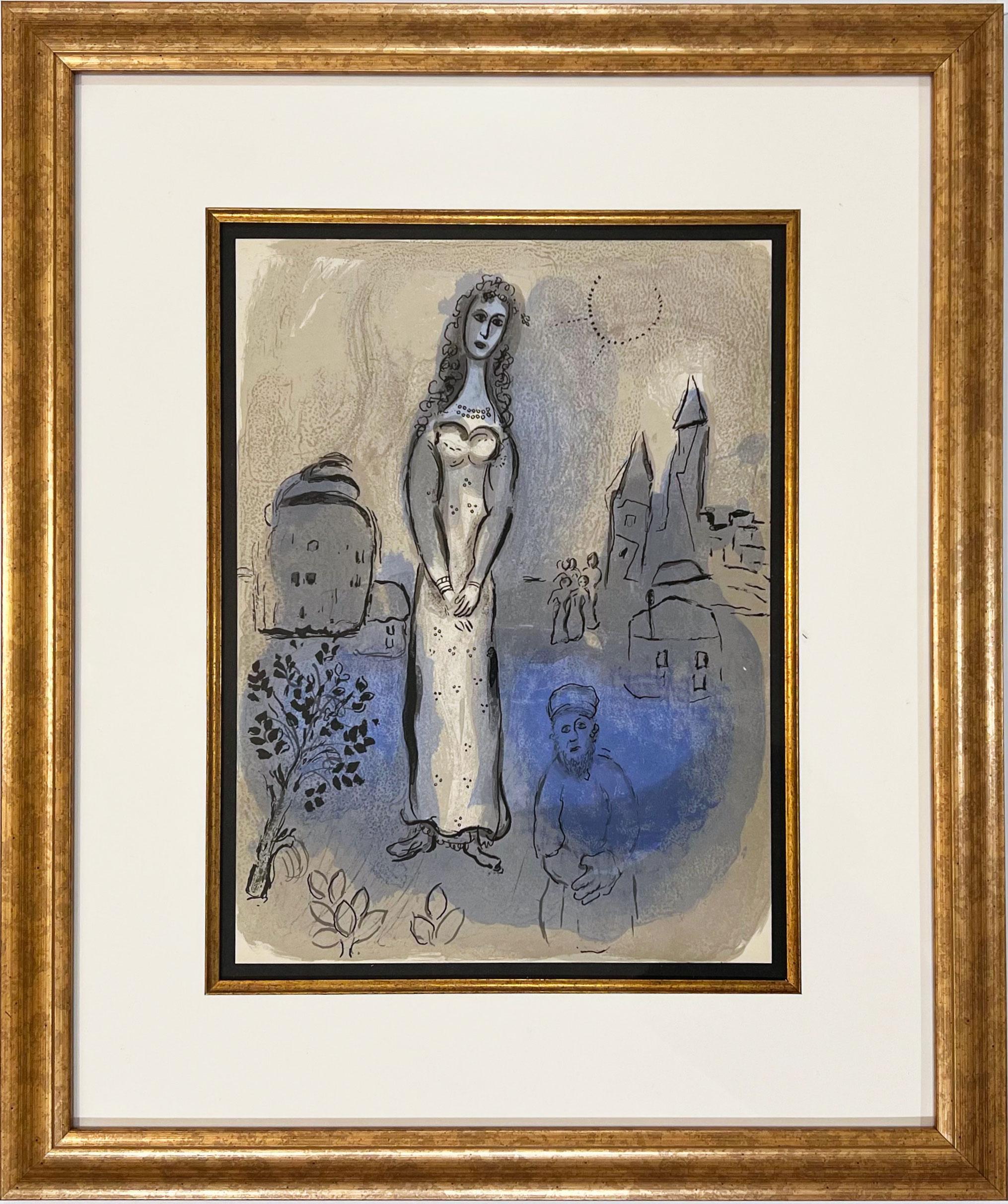 Marc Chagall - Marc Chagall, "Le Bouquet Rose", original lithograph For ...