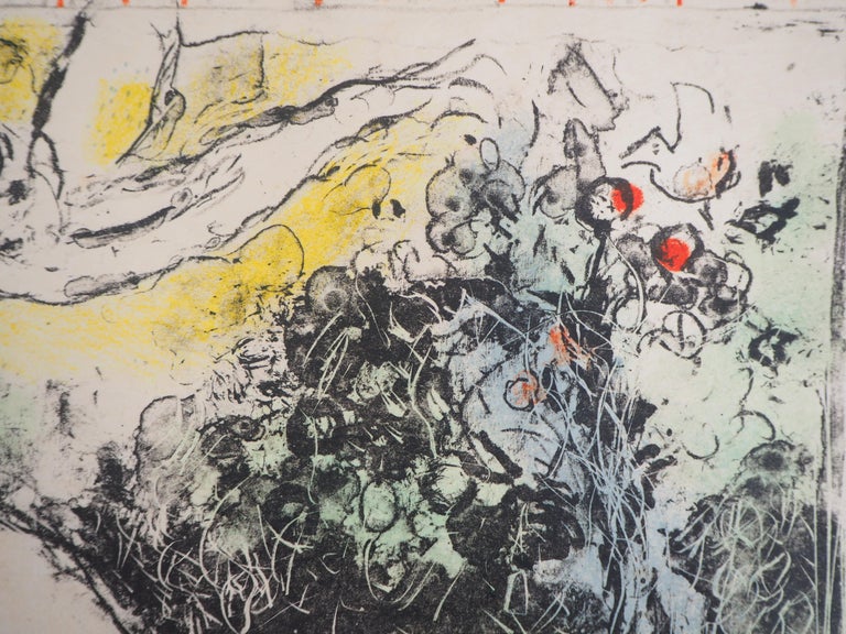 Marc Chagall - Lovers (Adam and Eve) - Original lithograph, Handsigned ...