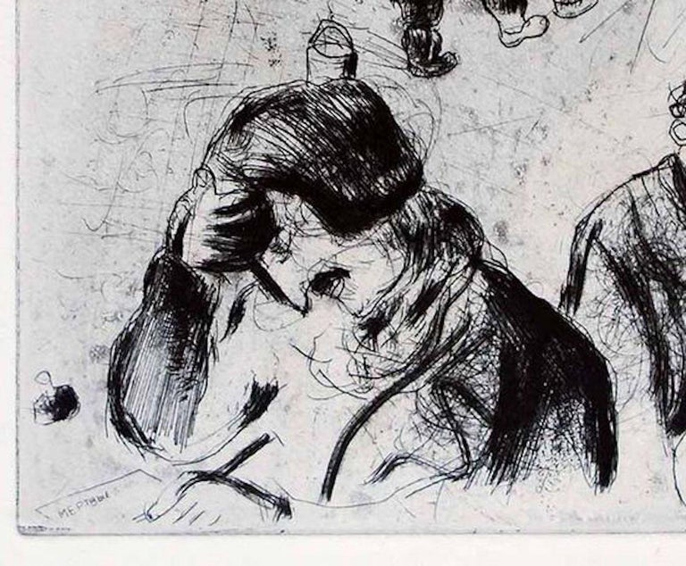 Marc Chagall - Gogol et Chagall - Original Etching From the series "Les ...