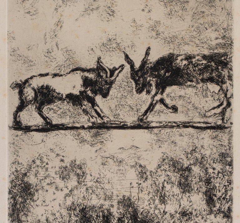 Marc Chagall - Les Deux Chèvres (Two Goats) - Original Etching by Marc ...