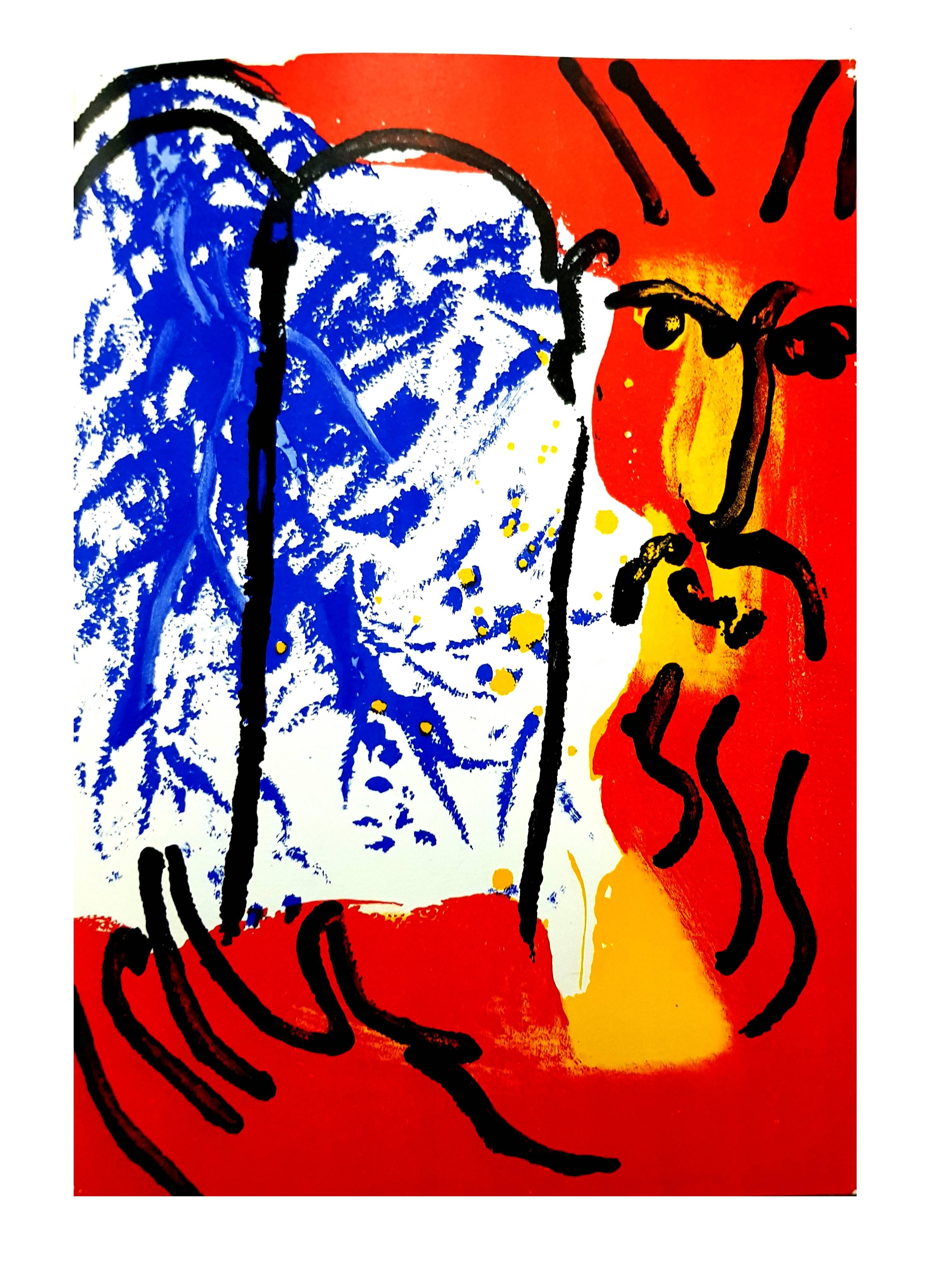 Marc Chagall - Marc Chagall - Colorful Tablets of Stone - Original ...