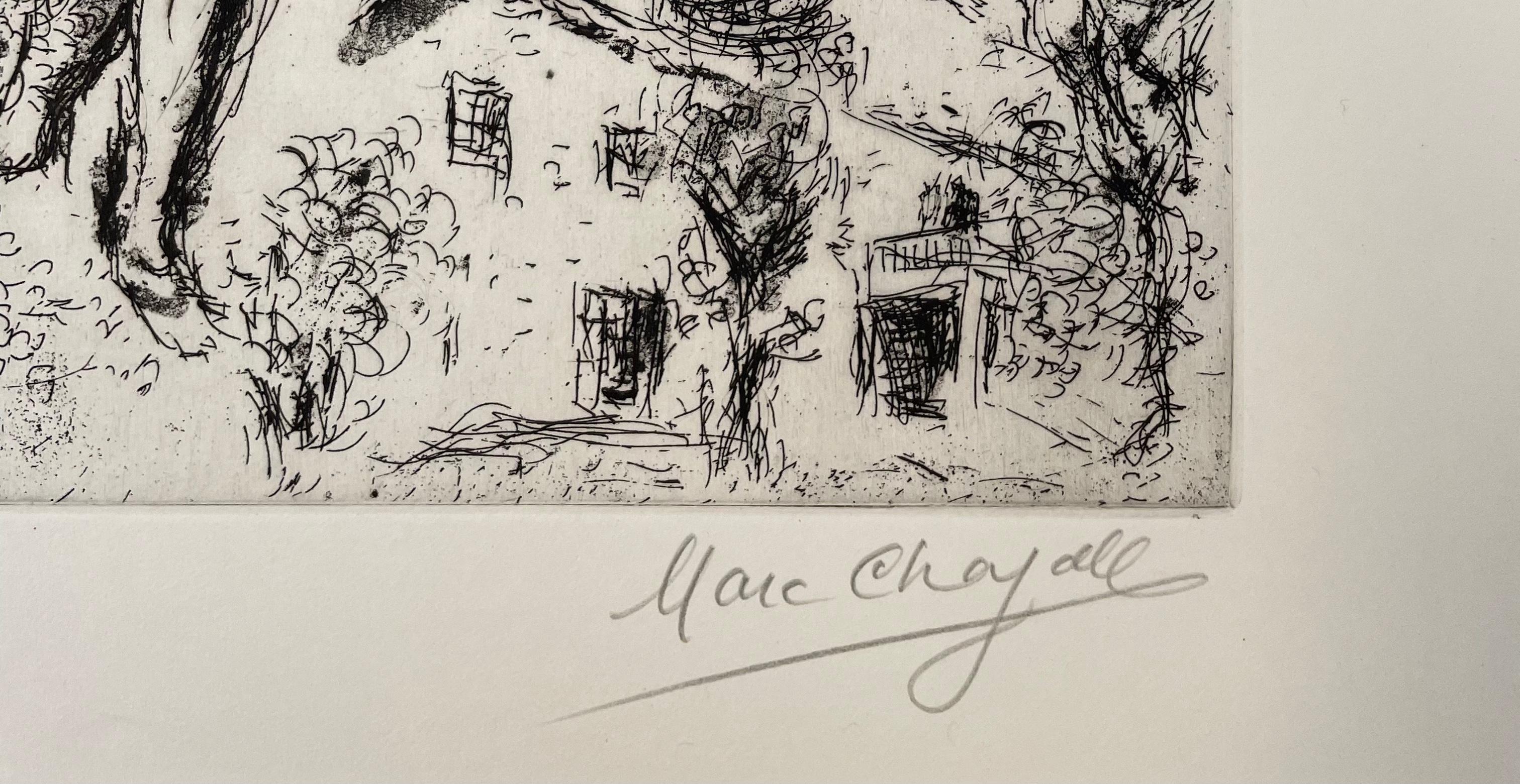 Marc Chagall - Marc Chagall, "Autoportrait, " original etching, hand ...