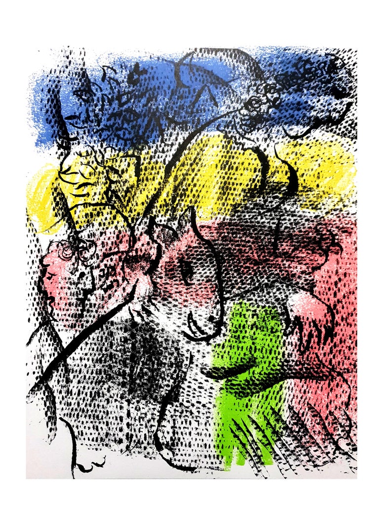 Marc Chagall - Marc Chagall - Couple With a Goat - Original Lithograph ...