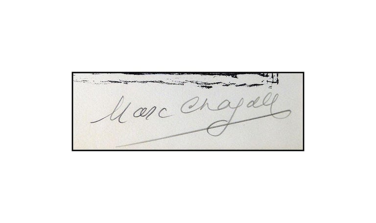 Marc Chagall - Marc CHAGALL Original Color Lithograph Hand Signed Jonas ...