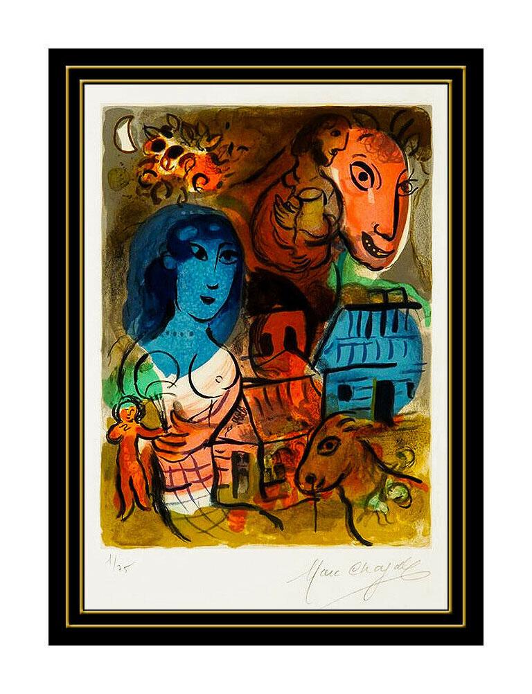Marc Chagall - Marc Chagall Original Color Lithograph HAND SIGNED XXE ...