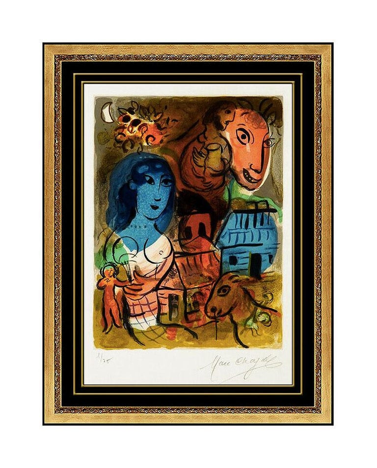 Marc Chagall - Marc Chagall Original Color Lithograph HAND SIGNED XXE ...