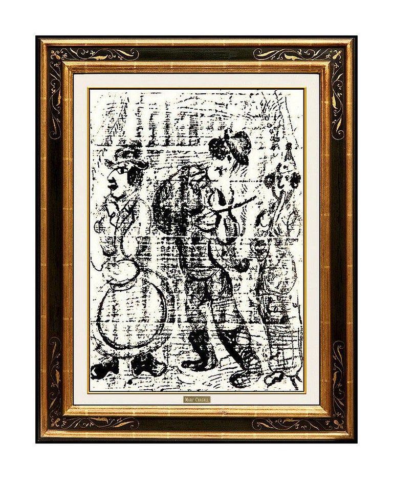 Marc Chagall - Marc Chagall Original Color Lithograph The Wandering ...