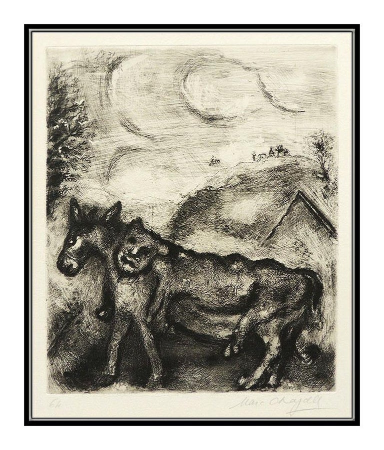 Marc Chagall - Marc Chagall Original Hand Signed Etching Fontaine ...