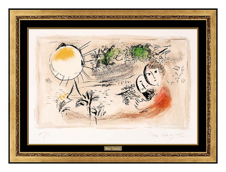 Marc Chagall - Marc Chagall The Rest Color Lithograph Hand Signed ...