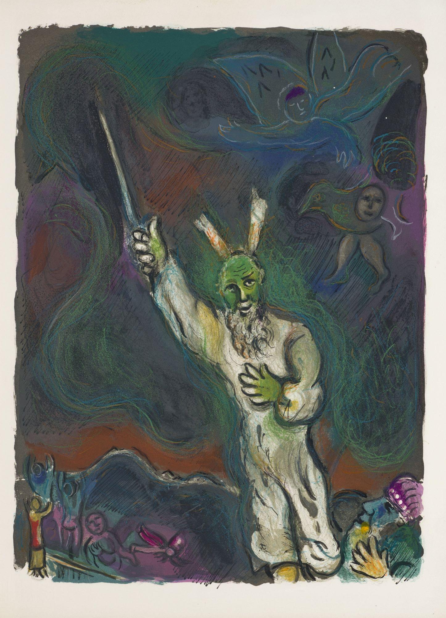 Marc Chagall - "Thou shalt also anoint Aaron…" (The Story of Exodus, M ...