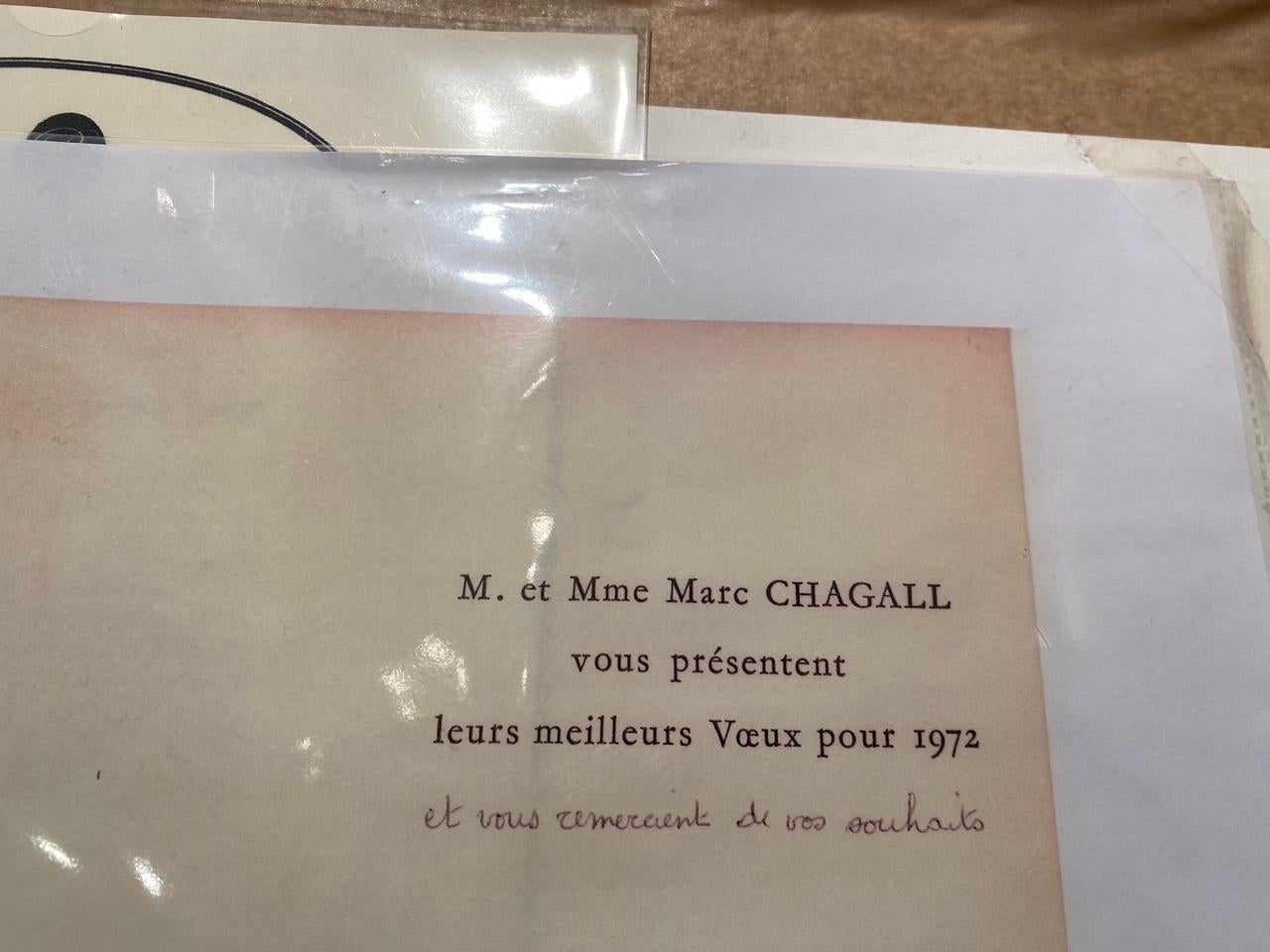 Marc Chagall - Musician - original Chagall color lithograph as New Year ...