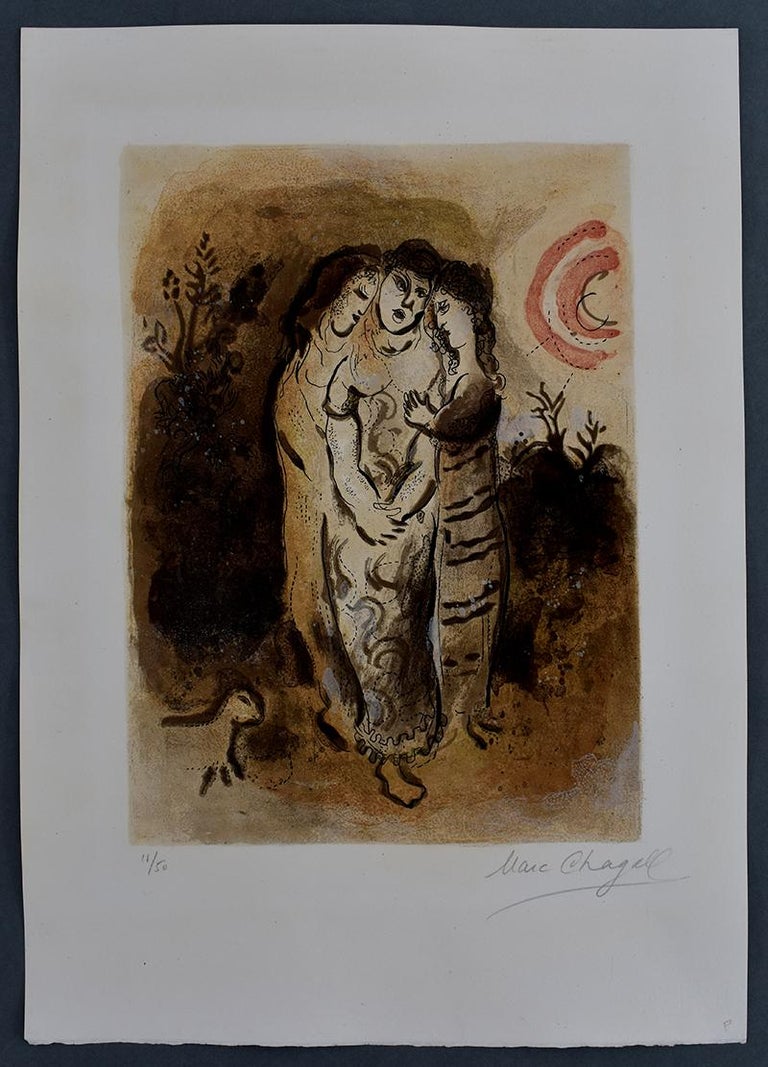 Marc Chagall - Naomi and her Daughter’s in Law, from: Drawings for the ...