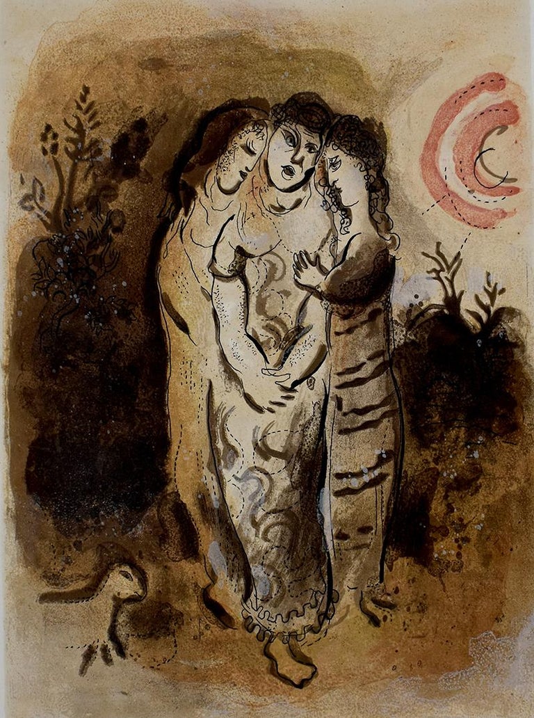Marc Chagall - Naomi and her Daughter’s in Law, from: Drawings for the ...