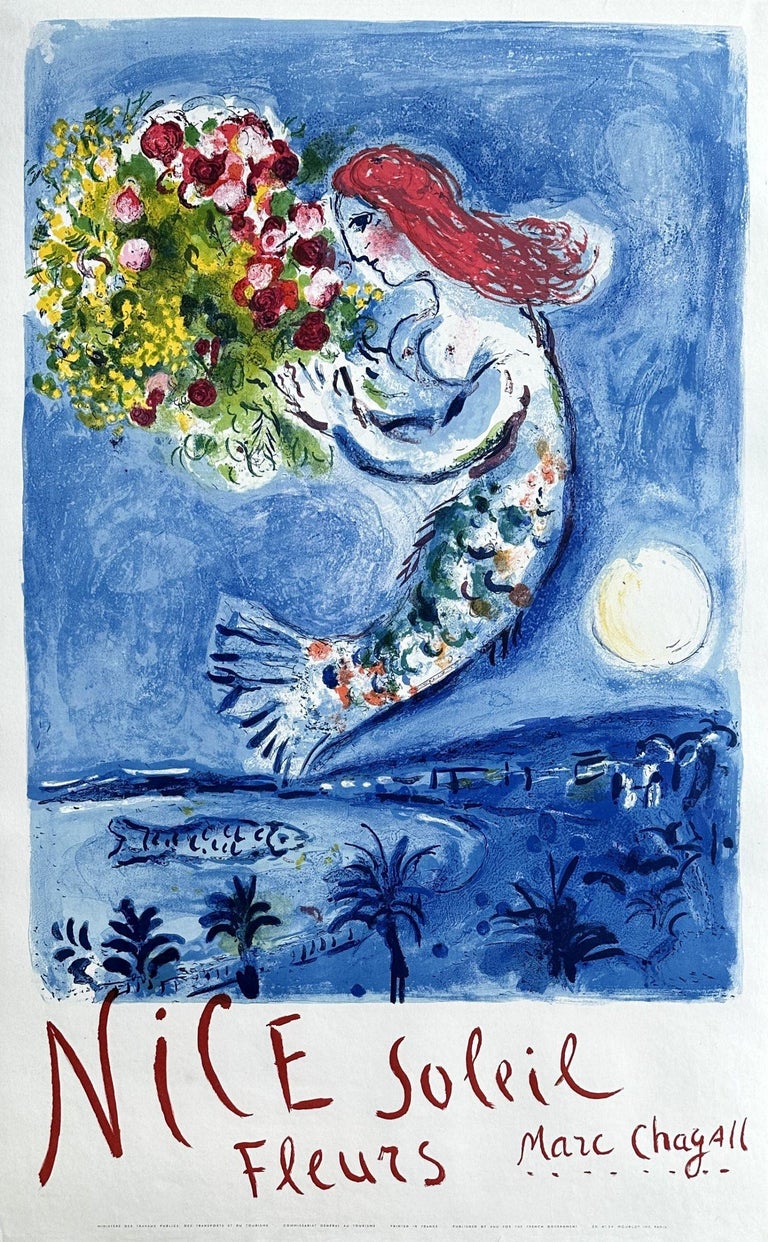 Marc Chagall - Nice, Bay of Angels - Original Lithograph Poster ...
