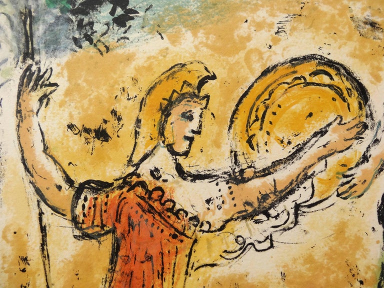 Marc Chagall - Odyssey : Odysseus and Telemachus - Original lithograph ...