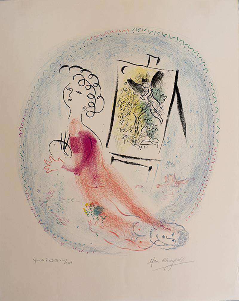Art 182 Pages 20,21 15" x 22" Poster 1969 Modernism Blue, MARC CHAGALL ...