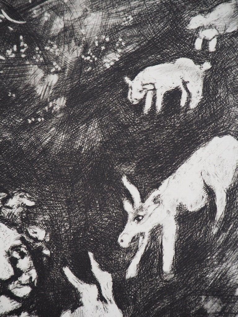 Marc Chagall - The Goats and the Lion - Original Etching - Ref. Sorlier ...