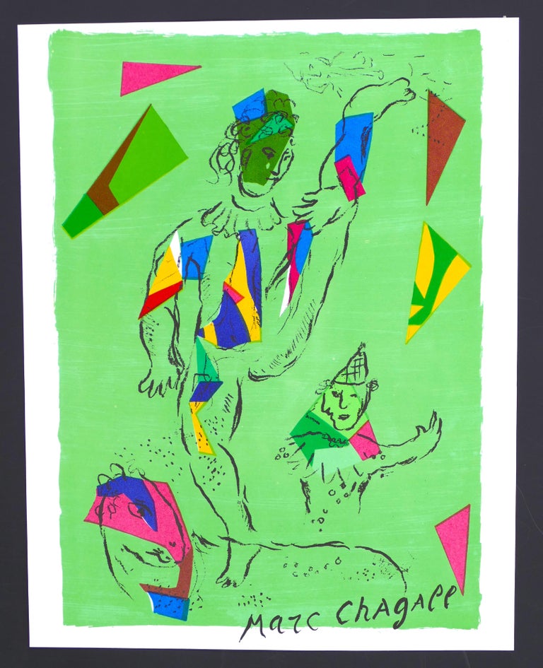Marc Chagall - The Green Acrobat - Original Lithograph by Marc Chagall ...