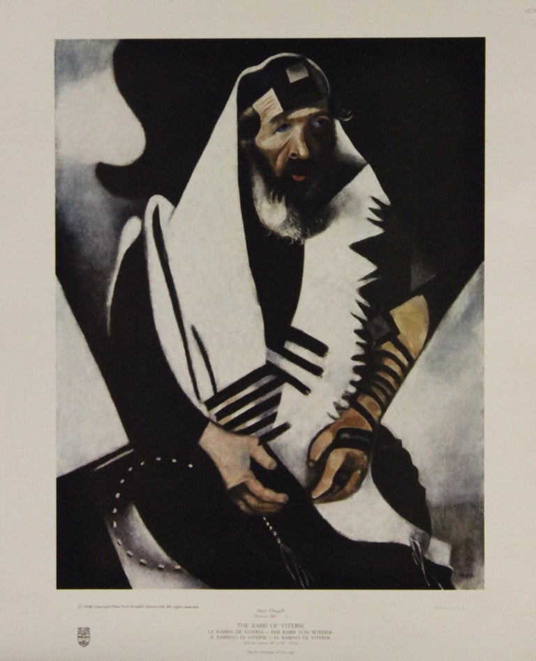 Marc Chagall - The Rabbi of Vitebsk-1948 New York Graphic Society Print ...