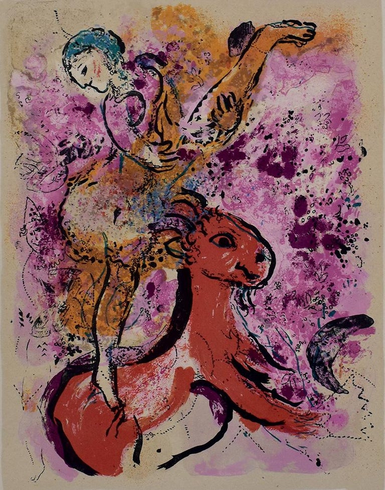 Marc Chagall - Le cavalier sur un cheval rouge - Lithographie - Circus ...
