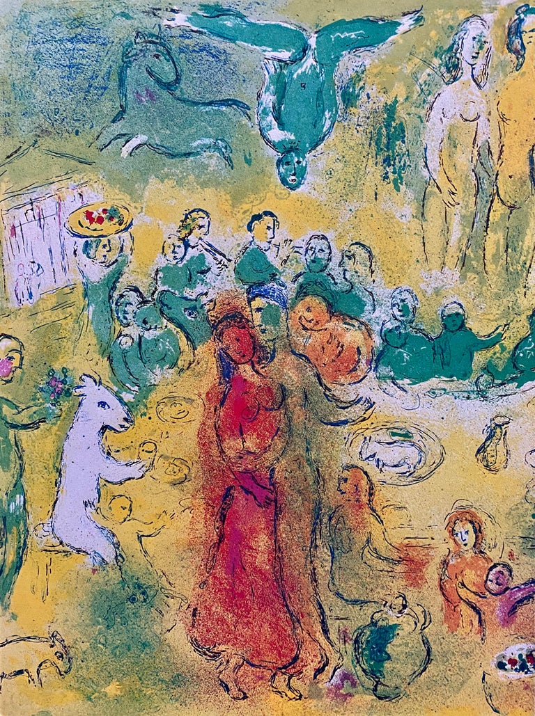 Marc Chagall - “Wedding feast in the cave of the nymphs,” Daphnis et ...