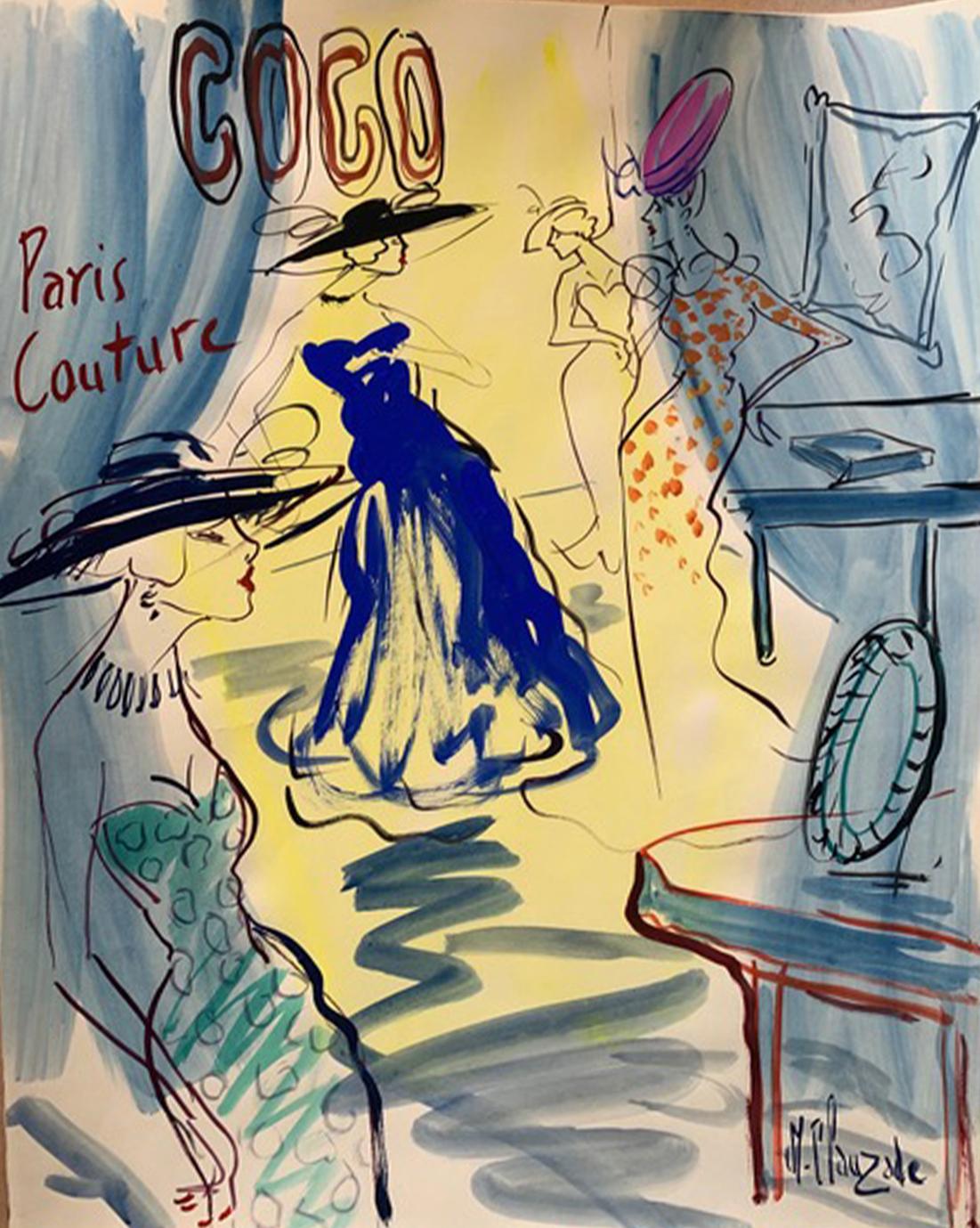 Marc Clauzade - Mode De Paris Coco - Pintura Figurativa de Marc ...
