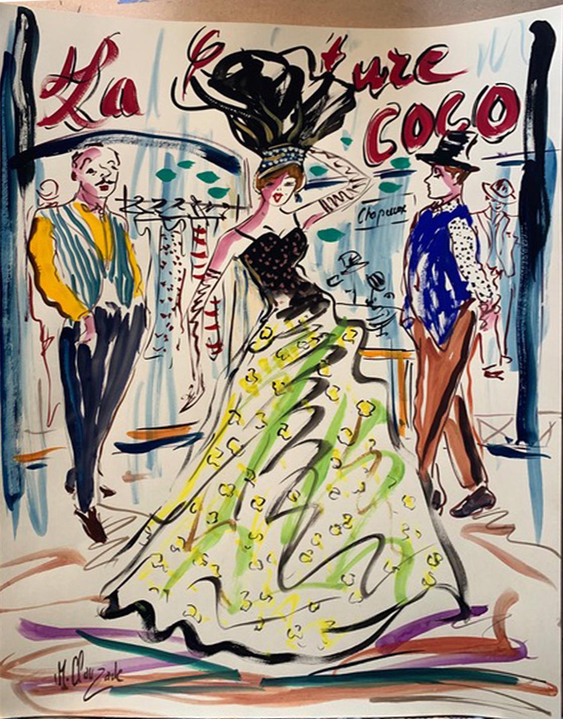 Marc Clauzade - Dior La Mode Coco - Figurative Painting by Marc ...