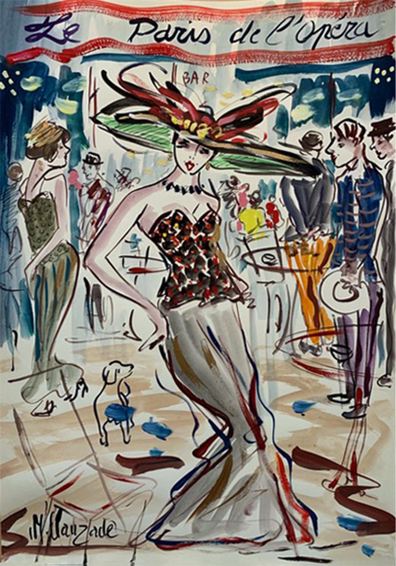 Marc Clauzade - La Mode Coco La Cabine - Figurative Painting by Marc ...