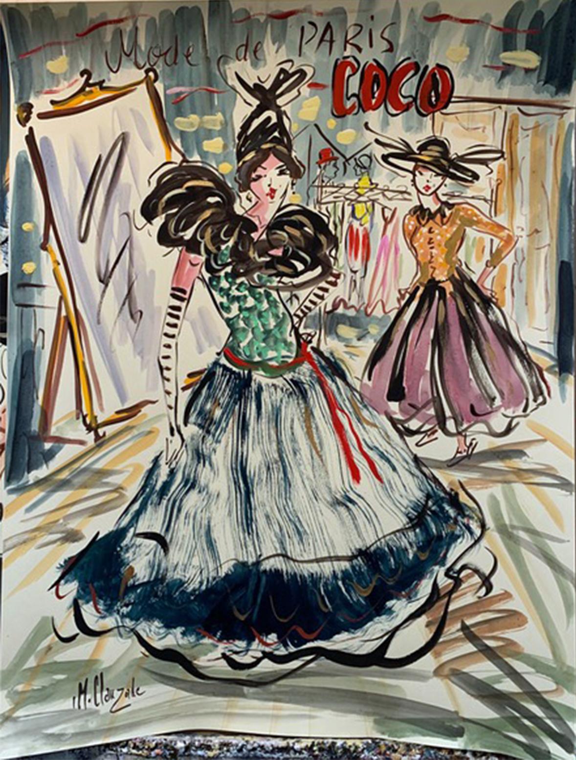 Marc Clauzade - Coco Chics Paris - Figurative Painting by Marc Clauzade ...