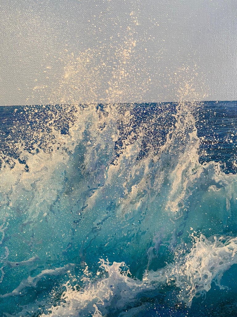 Marc Esteve - 'Mighty Surf' Blue Powerful Realist Wave Seascape ...