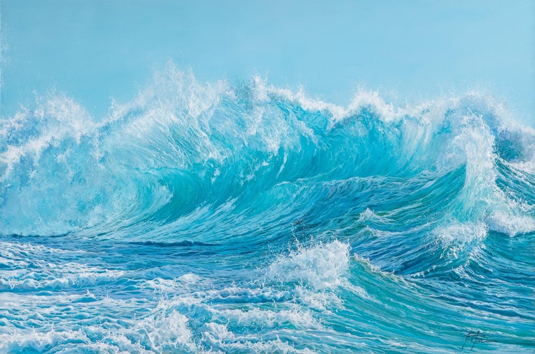 Marc Esteve - ''Roaring seas'' Contemporary powerful blue seascape ...