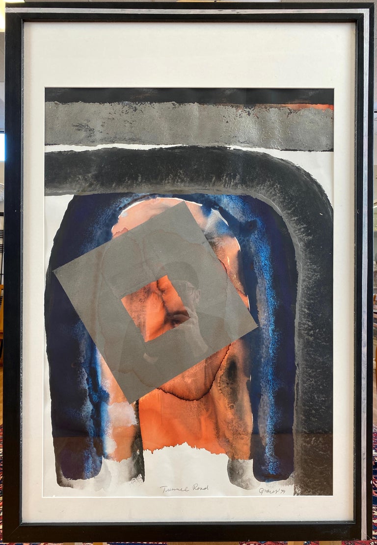 Marc Foster Grant “Tunnel Road”, Abstract Expressionist Mixed-Media ...